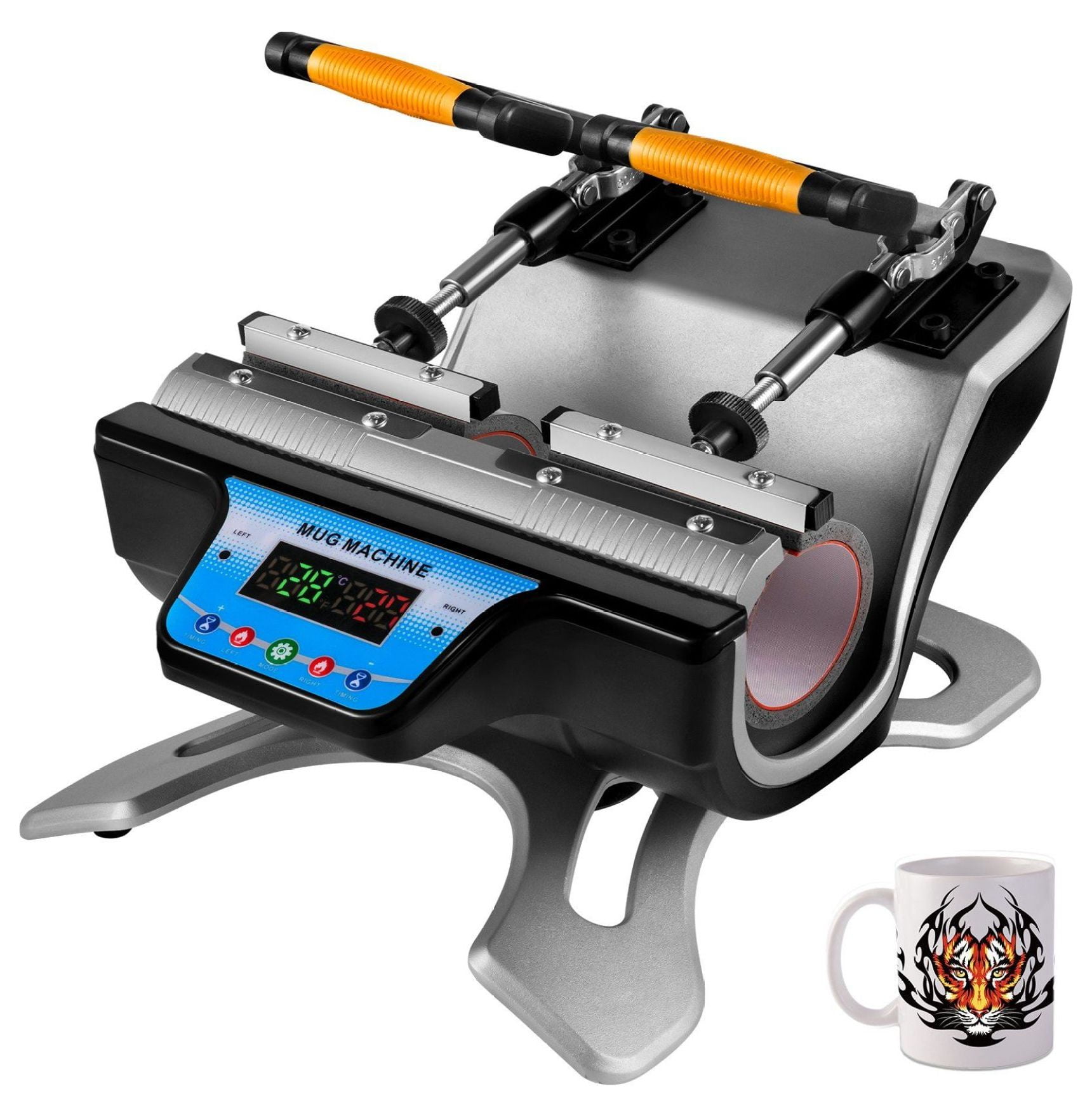 Mug Heat Press 2-in-1, 15oz/11oz Sublimation Machine, Dual Station LCD ...