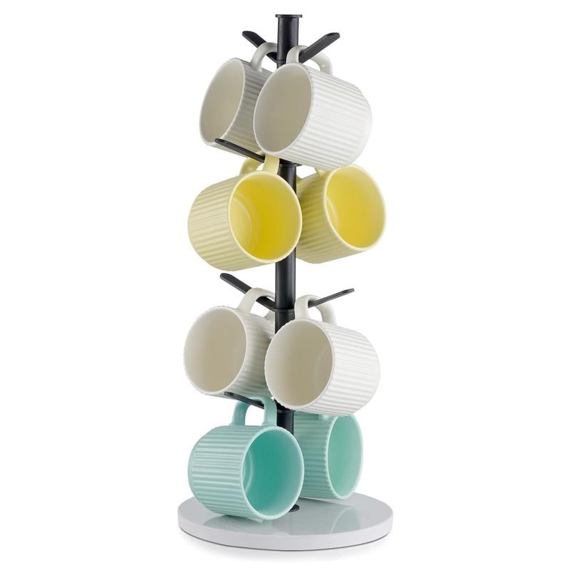 Mug Holder Tree with Marble Base 8 Hooks Cup Rack Stand for Counter ...