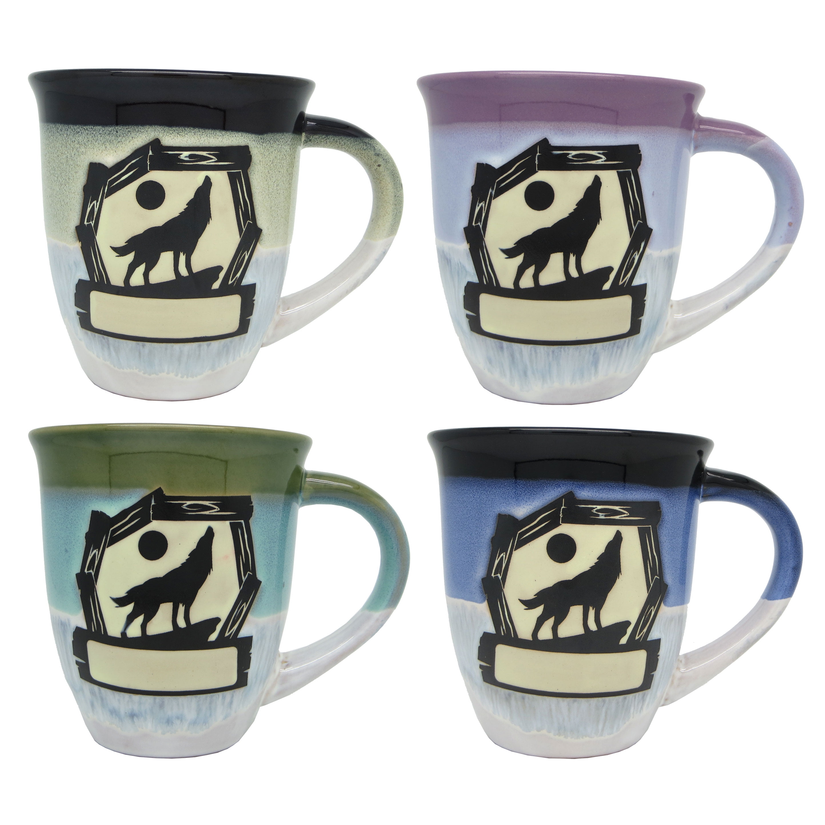 Mug Imprint 18oz Internal Ridges Icon Wolf Crest Imprintables - Walmart.com