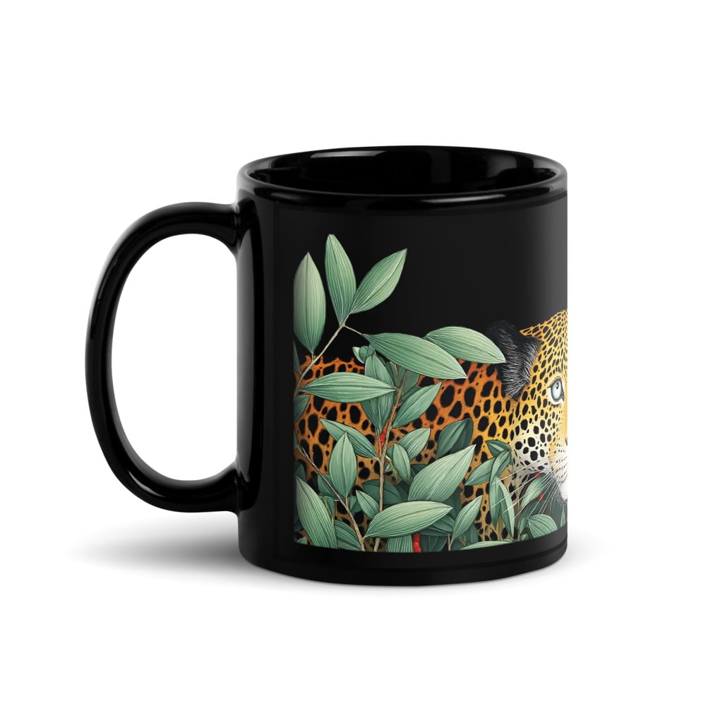 Mug, Leopard in the Jungle, Animal Print Coffee Cup, Safari Theme Tea ...