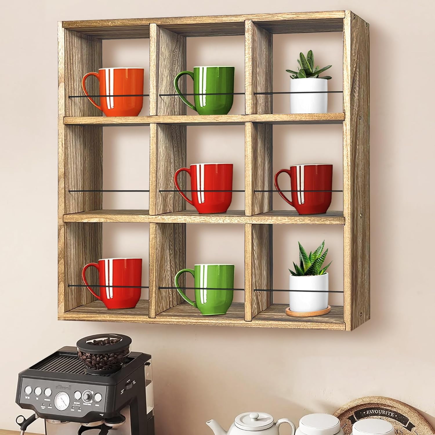 Mug Rack, Mug Rack Wall Mounted, Coffee Mug Organizer for Kitchen ...