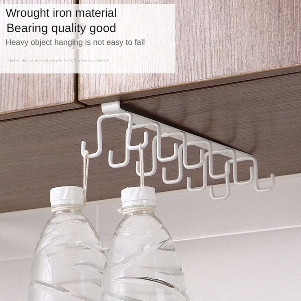 Coffee Mug Hooks Mug Rack Under Cabinet Coffee Cup Holder, 12 Hooks ...