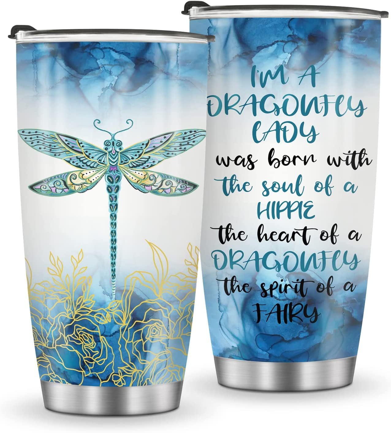 Mug Tumbler Dragonfly Gifts - Coffee Tumbler for Women Kids Girls ...