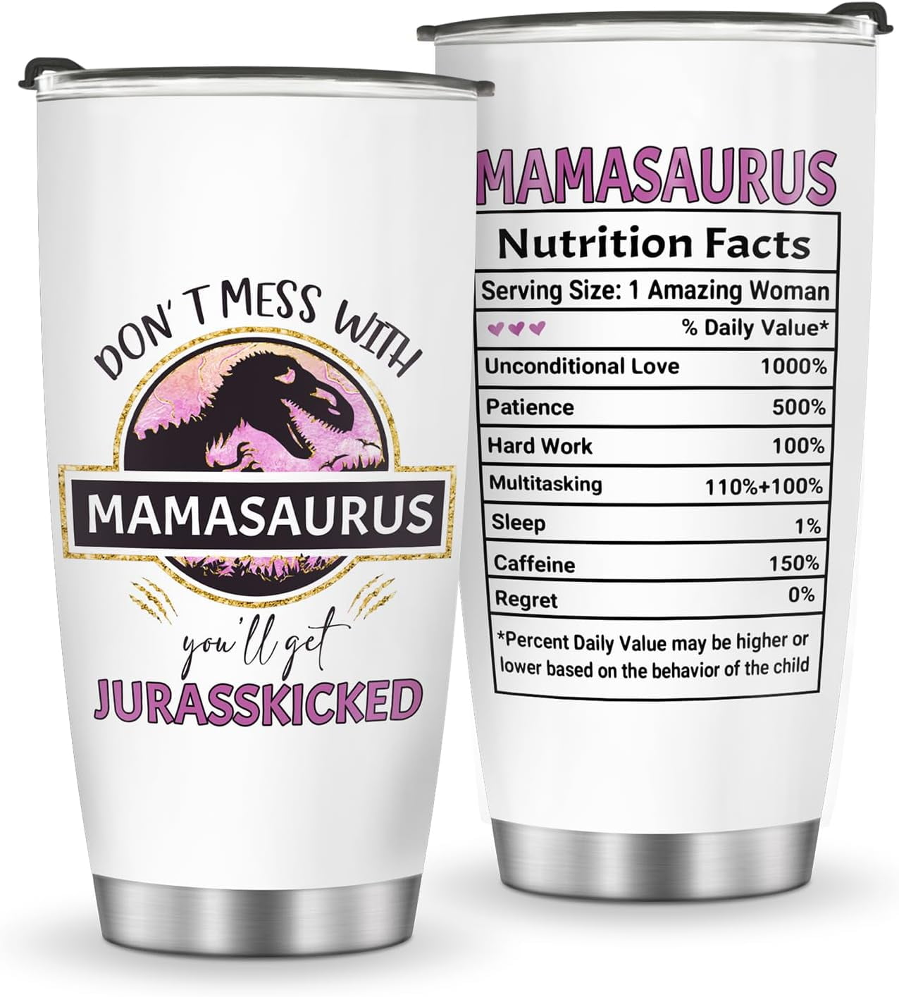 Mug Tumbler Gifts for Mom Mamasaurus Gift for Mama from Daughter Son ...