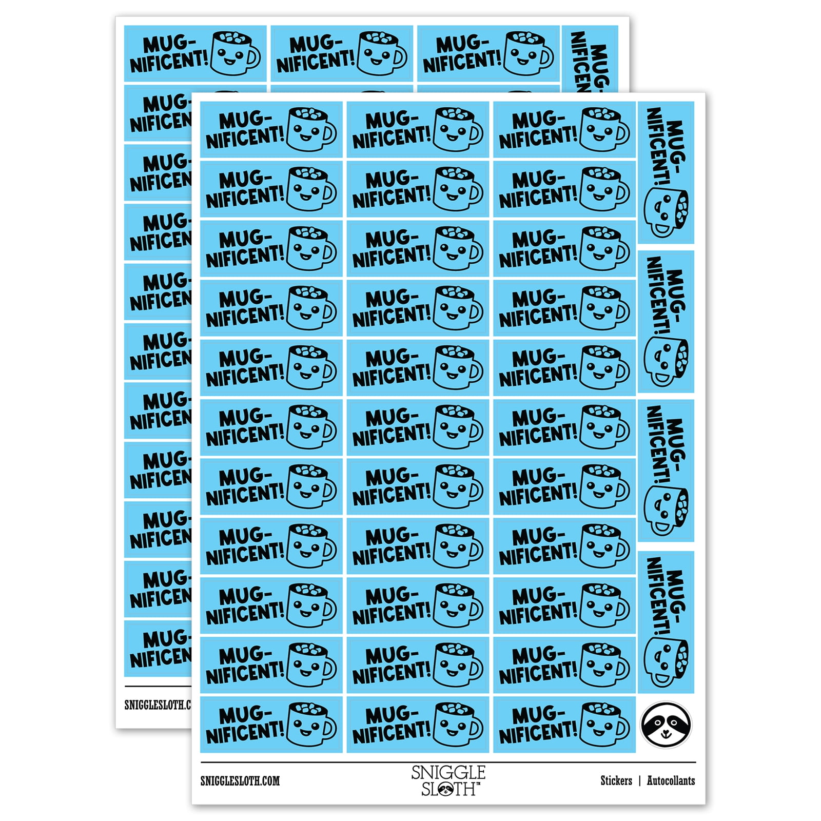 Mug-nificent Magnificent Job Teacher Student School Sticker Set - Light ...