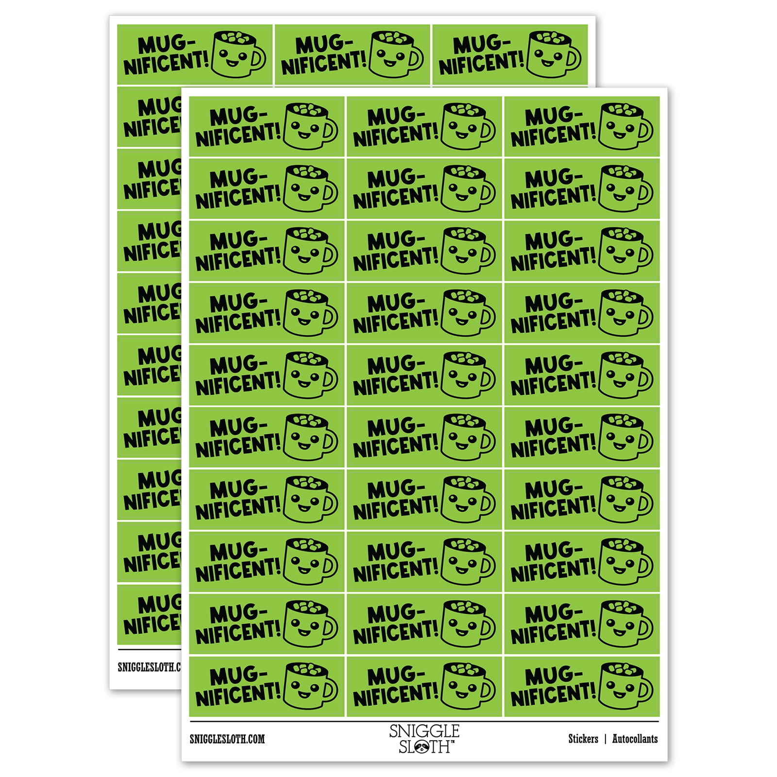 Mug-nificent Magnificent Job Teacher Student School Sticker Set - Light ...