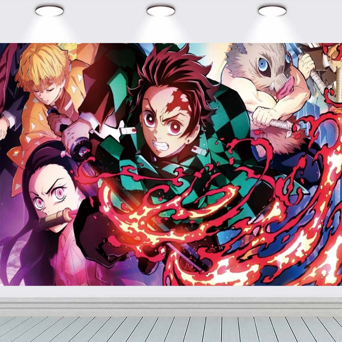 Mugen Train school Taspestry Poster Banner Backdrop Background Wall ...