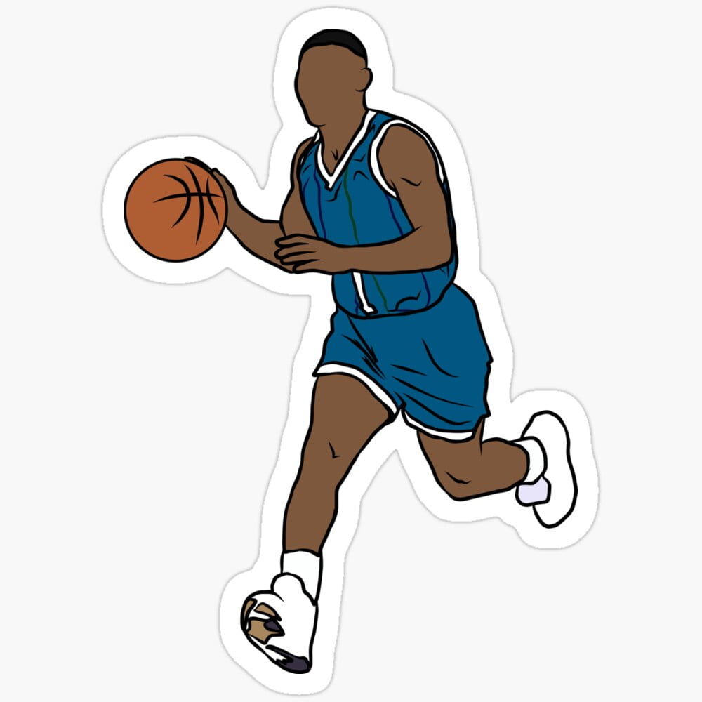 Muggsy Bogues Dribbling Sticker Phone Decal Water Bottle Stickers Car ...