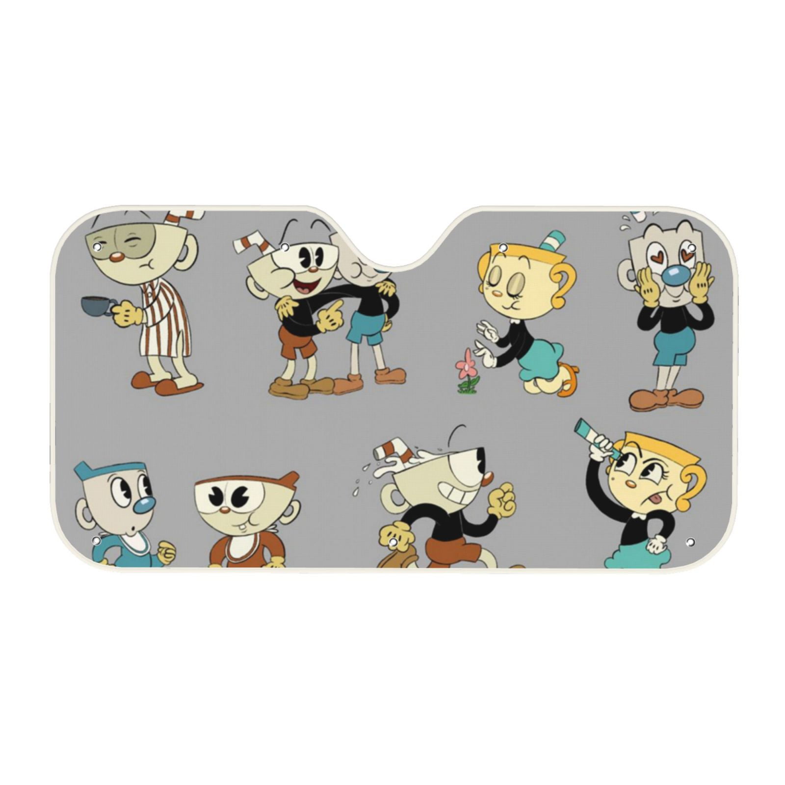 Mugman Cuphead Ms. Chalice Foldable Car Windshield Sunshade Vehicle ...