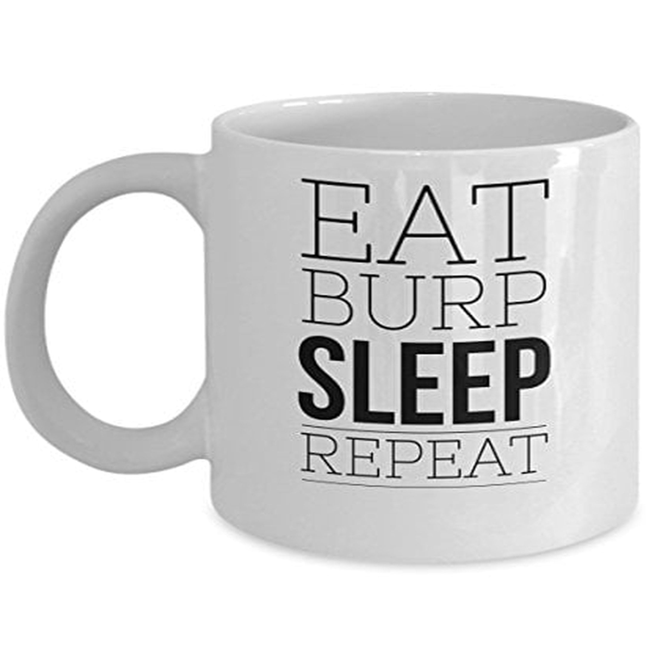 Baby Shower Mug - Eat Burp Sleep Repeat - 11oz Ceramic Coffee Cup Gift ...