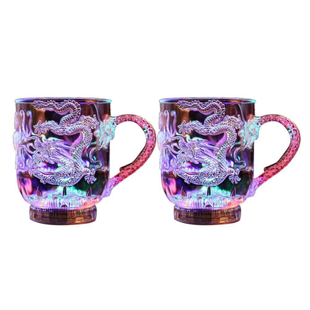 Mugs Mug Flashing Color Cu Coffee Changing Colorful Acrylic Sensitive ...