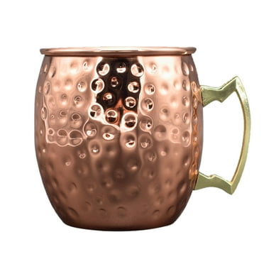 Pure Solid Copper Mugs 16oz Drinking Cup for Kitchen Coffee - Walmart.com