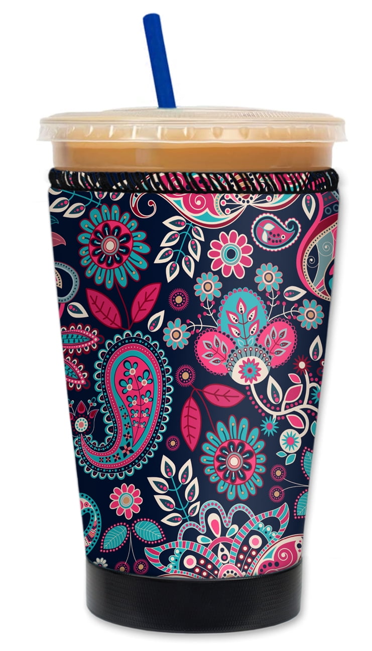 Mugzie Deluxe Iced Coffee Insulator Sleeve - Reusable Neoprene Cozy for ...