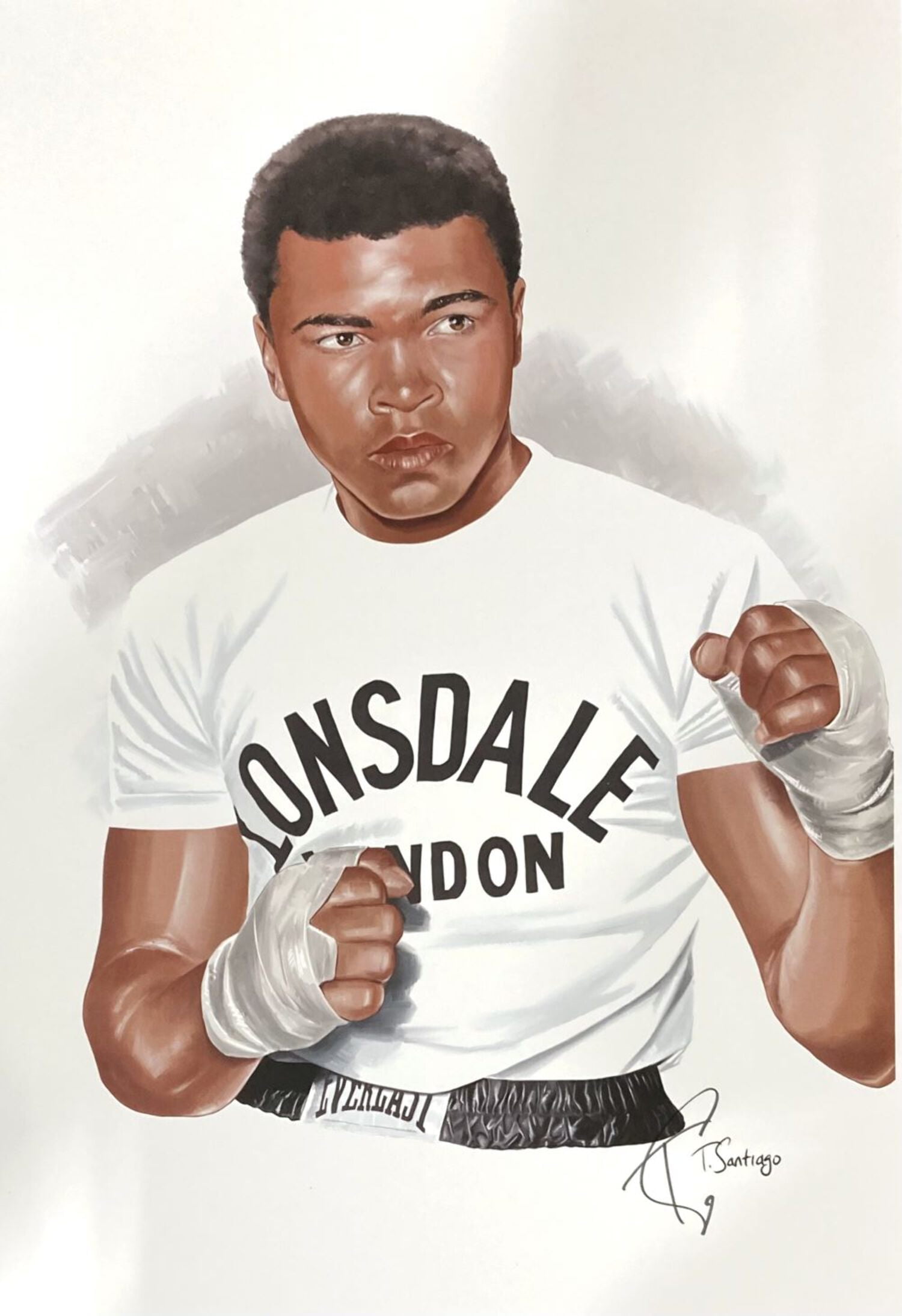 Muhammad Ali 13x19 Boxing Lithograph Signed by Tony Santiago - Walmart.com