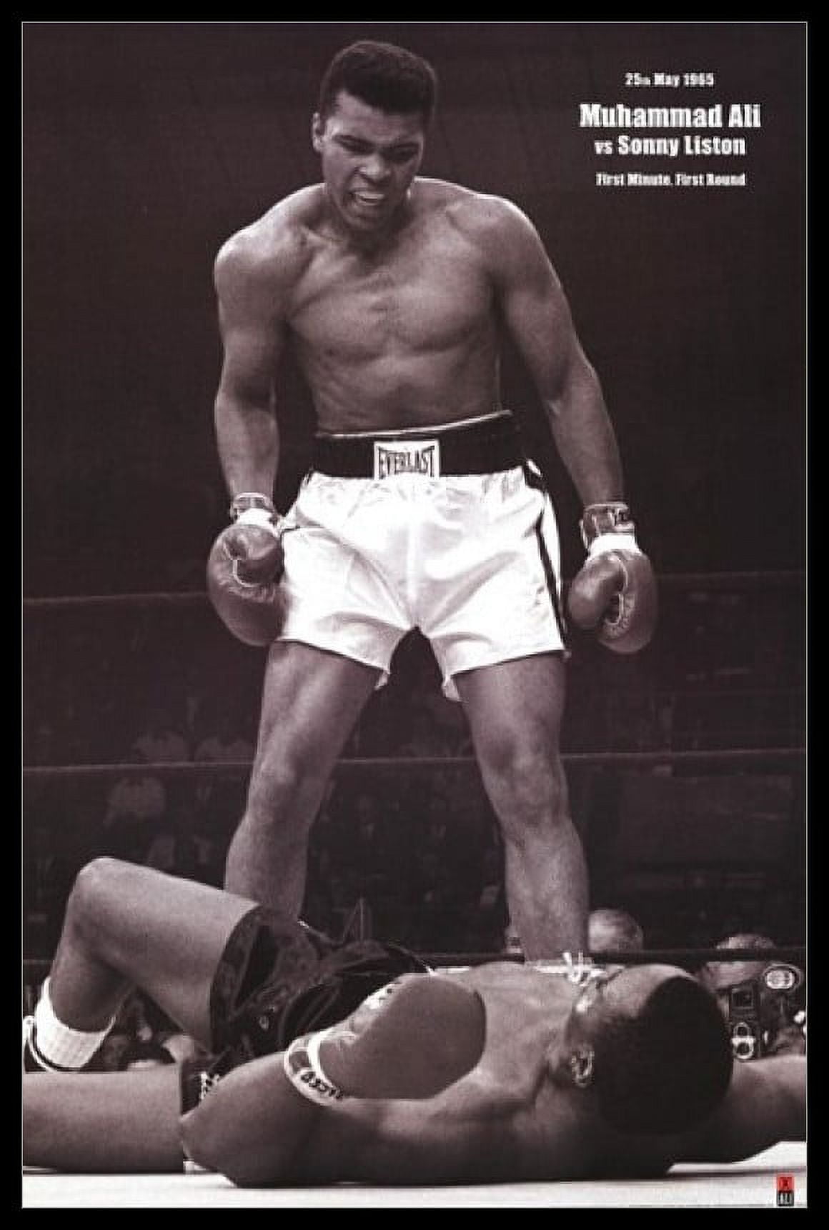 Muhammad Ali - 1965 1st Round Knockout Against Sonny Liston Laminated ...