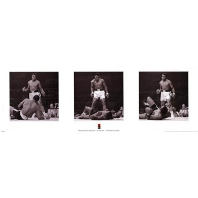 Muhammad Ali - 1965 1st Round Knockout Against Sonny Liston - Triptych ...