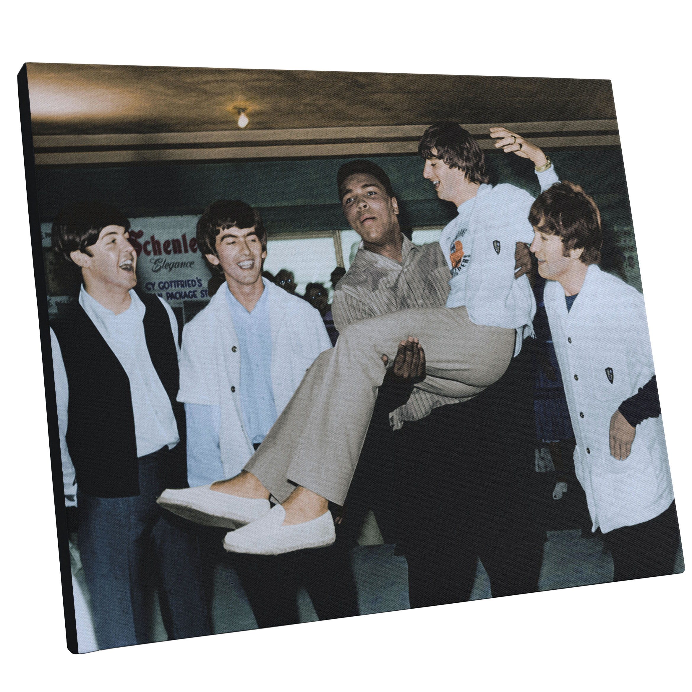 Muhammad Ali And The Beatles Miami - Color Capture Canvas, 16X20 By ...