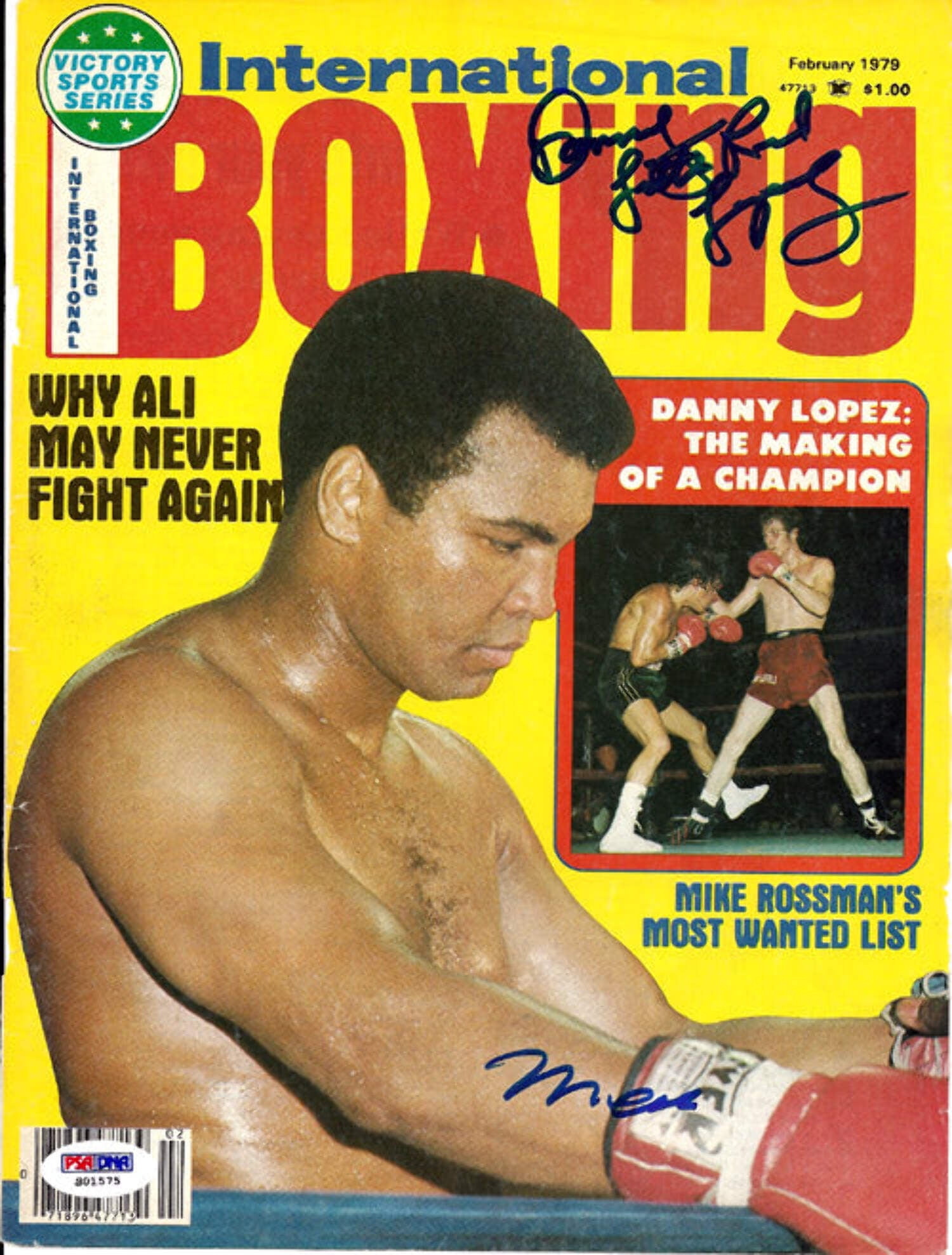 Muhammad Ali Danny Lopez Autographed International Boxing Magazine ...