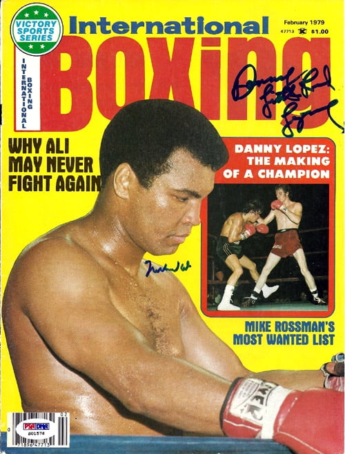 Muhammad Ali & Danny Lopez Autographed International Boxing Magazine ...