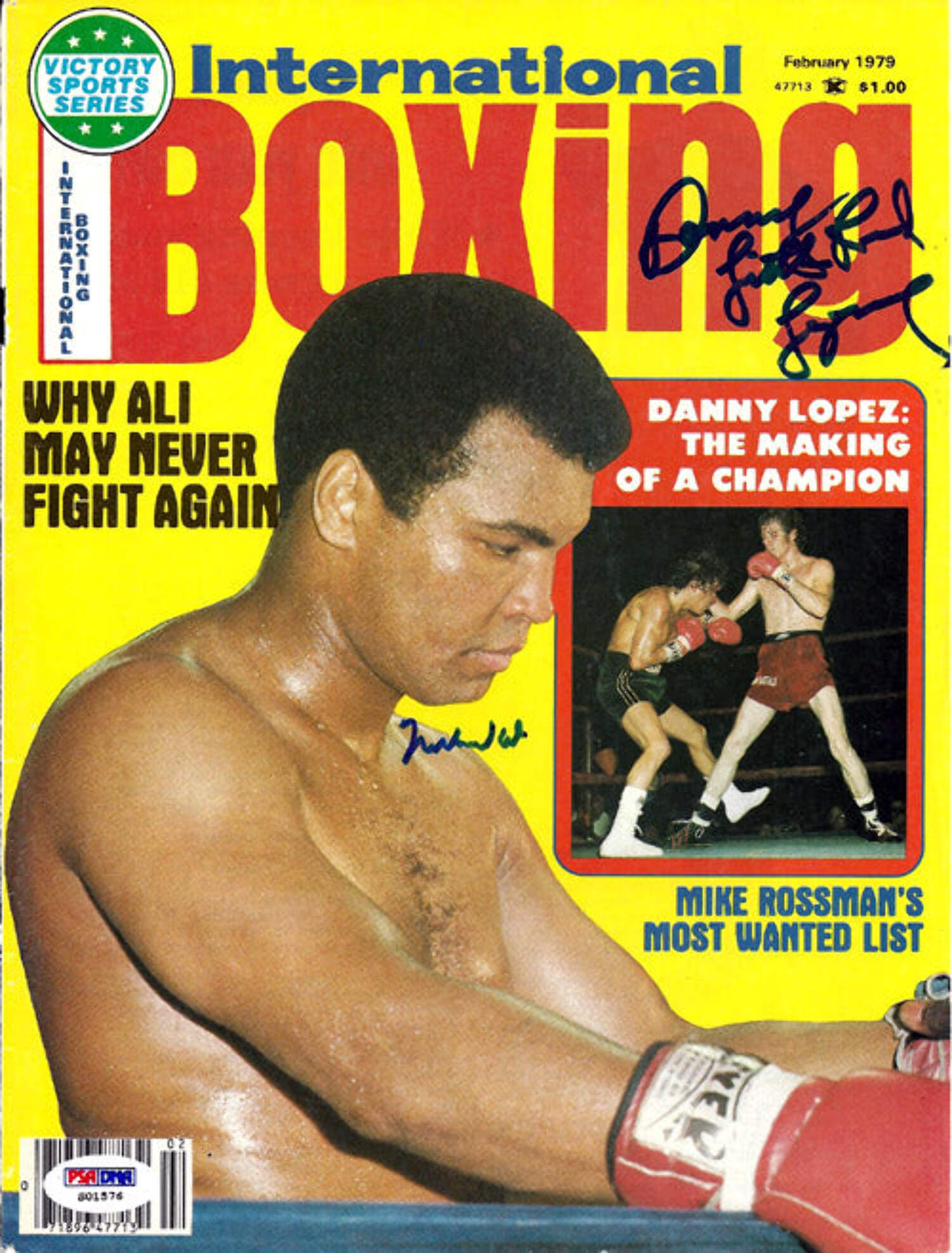 Muhammad Ali Danny Lopez Autographed International Boxing Magazine ...