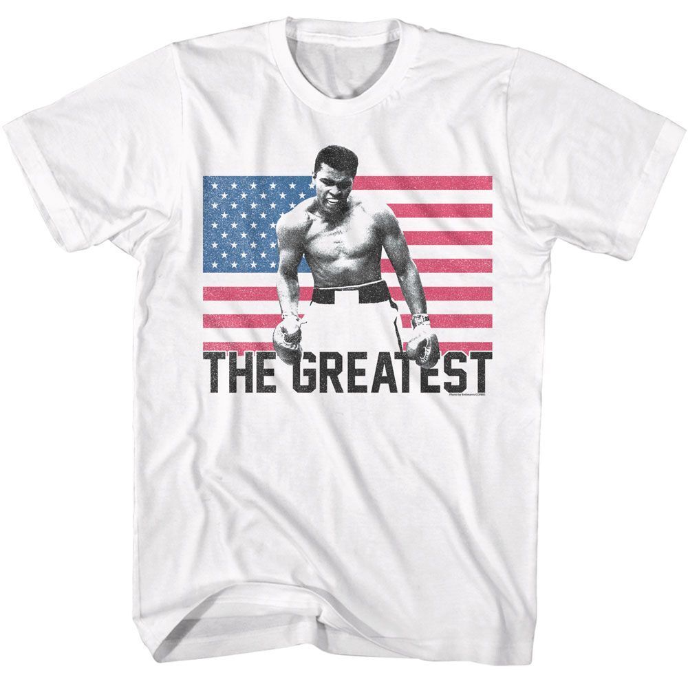 Muhammad Ali Flag The Greatest White Icon Shirt - Walmart.com