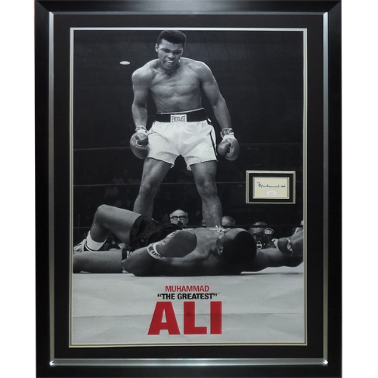 Muhammad Ali Full-Size Boxing Poster (over Liston) Deluxe Framed with ...