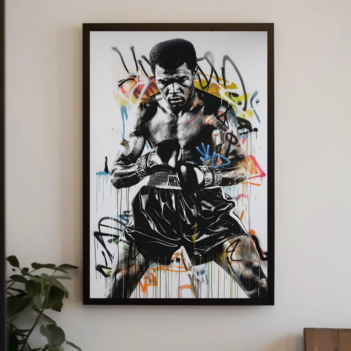 Muhammad Ali Graffiti Canvas Print | Man Cave Decor | Muhammad Ali ...