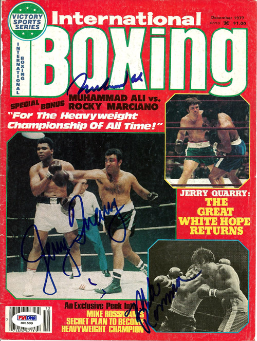Muhammad Ali, Jerry Quarry & Mike Rossman Autographed International ...