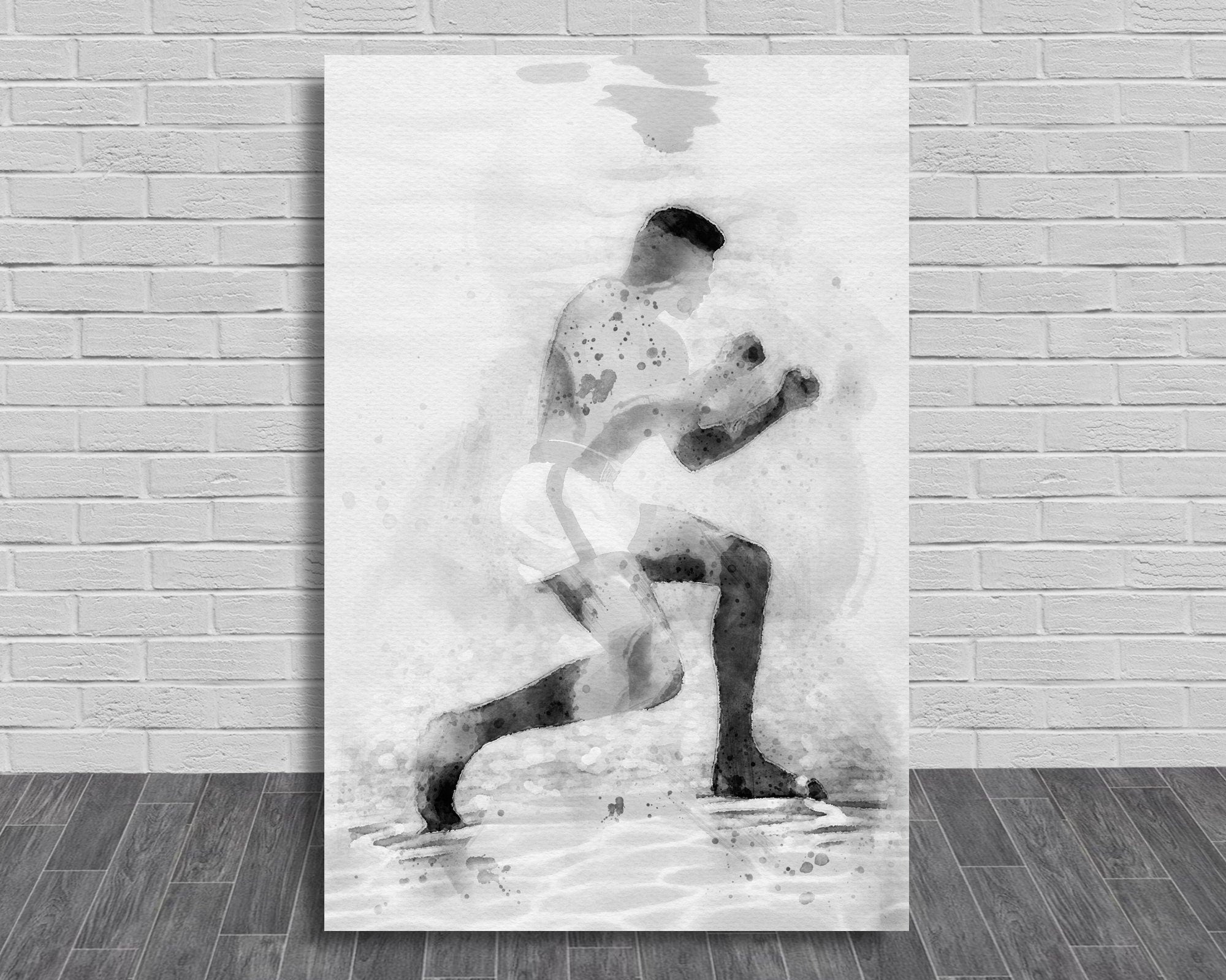 Muhammad Ali Poster Print, Ali Underwater, Canvas Wrap, Man Cave, Kids ...
