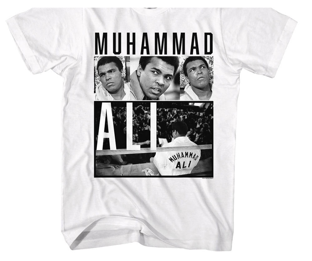 Muhammad Ali T-Shirt Mens GOAT Collage Heavyweight Champion White ...
