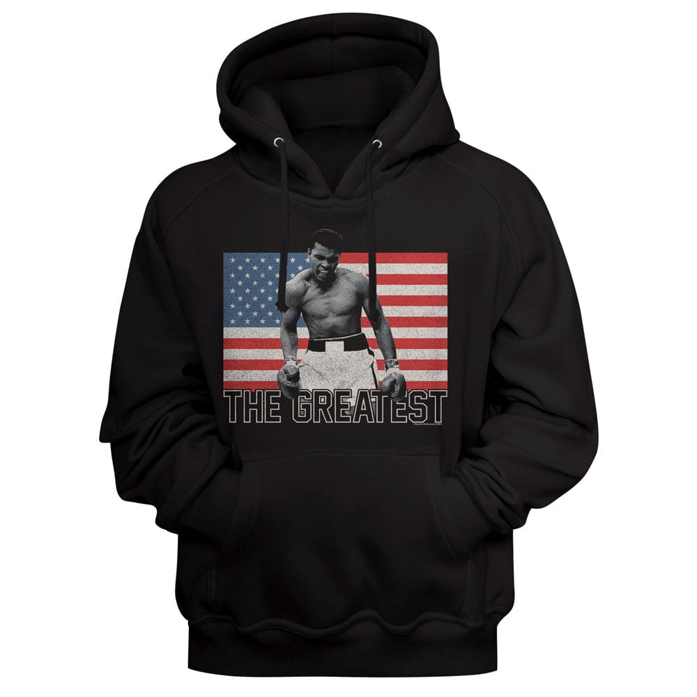 Muhammad Ali The Greatest US Flag Black Pullover Hoodie M - Walmart.com