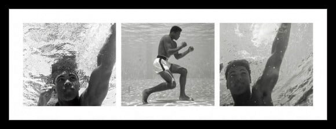 Muhammad Ali - Underwater Triptych Laminated & Framed Poster (38 x 13 ...