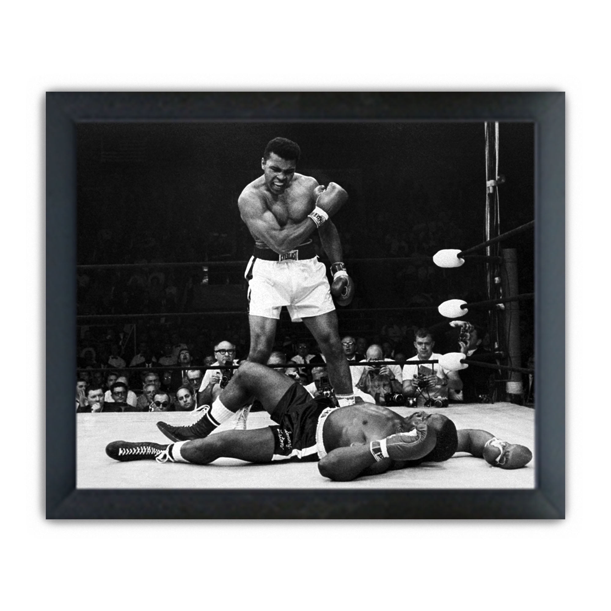Muhammad Ali Vs. Sonny Liston, 16X20 Framed Photo By Globe Photos ...