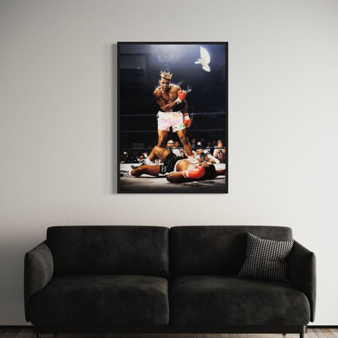 Muhammad Ali Vs Sonny Liston Canvas Wall Art | Famous Knockout Poster ...