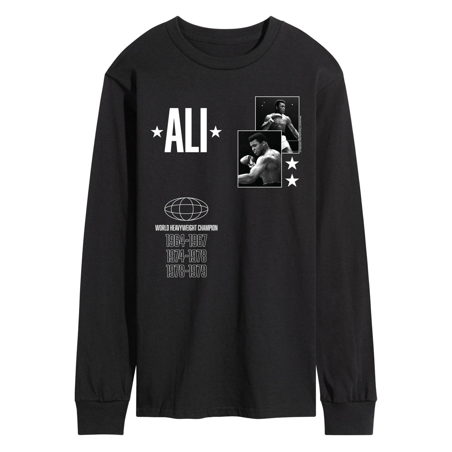 Muhammad Ali - World Heavyweight Champion - Men's Long Sleeve Graphic T ...