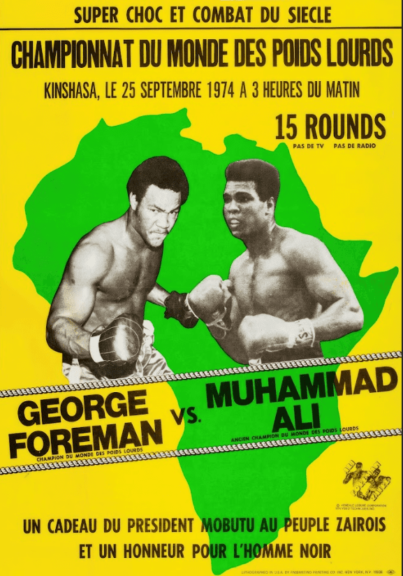 Muhammad Ali vs George Foreman Boxing Poster 24x36 - The Rumble in the ...