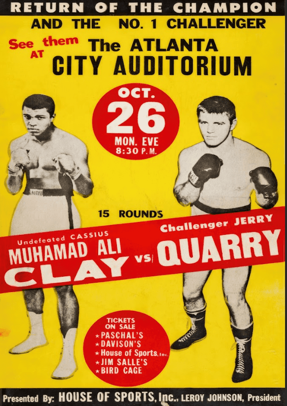 Muhammad Ali vs Jerry Quarry Boxing Poster 24x36 - 1970 Heavyweight ...