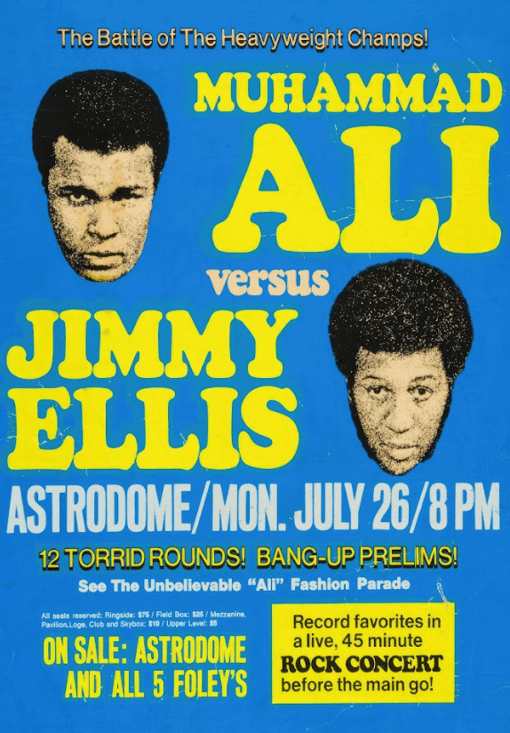 Muhammad Ali vs Jimmy Ellis Boxing Poster 24x36 - 1971 Heavyweight ...