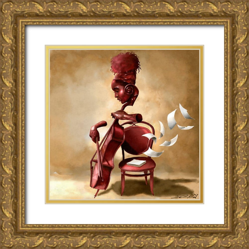 Muhammad, Salaam 12x12 Gold Ornate Wood Framed with Double Matting ...