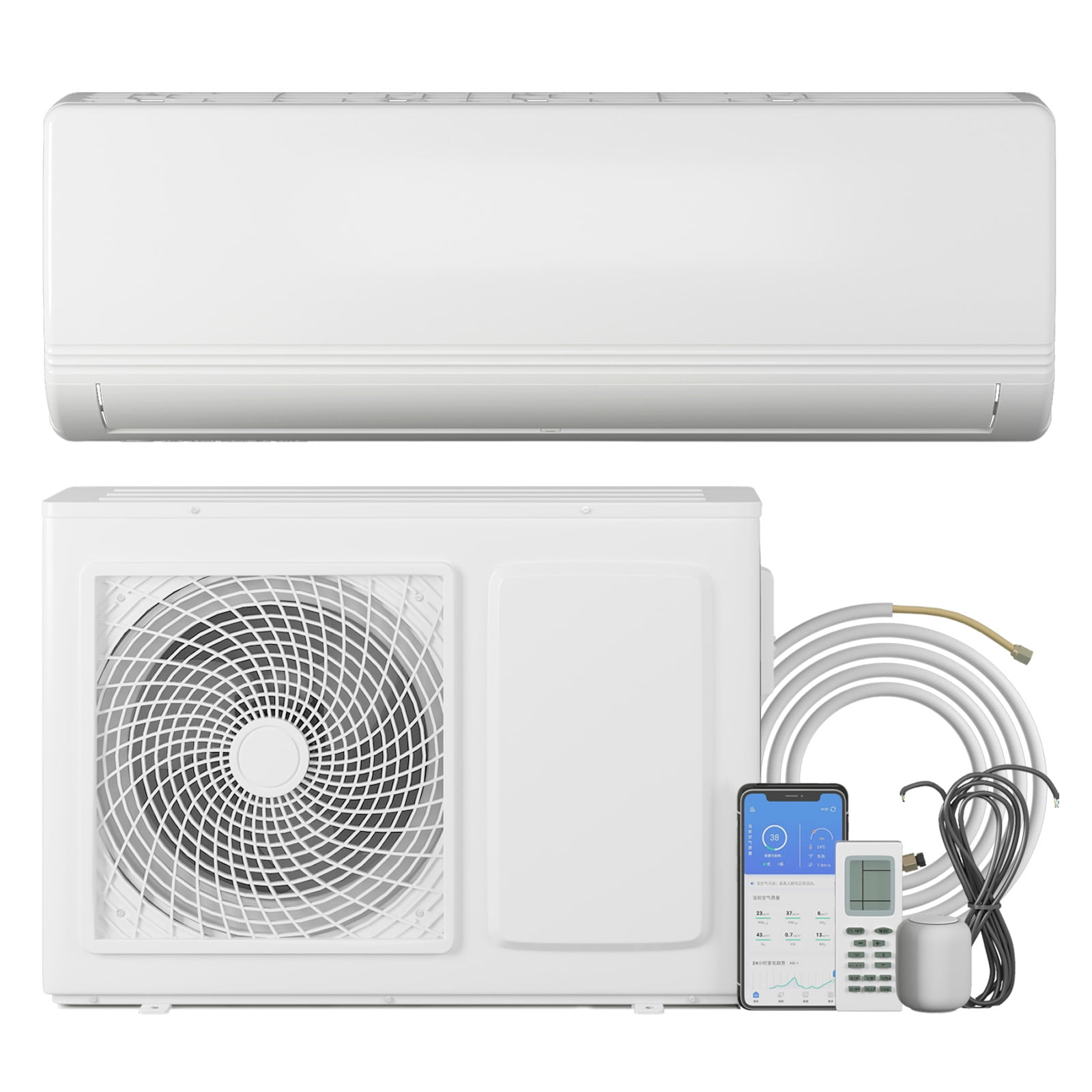 Muhub 12000BTU Mini Split Air Conditioner&Heater, 115V 19 SEER, Remote ...
