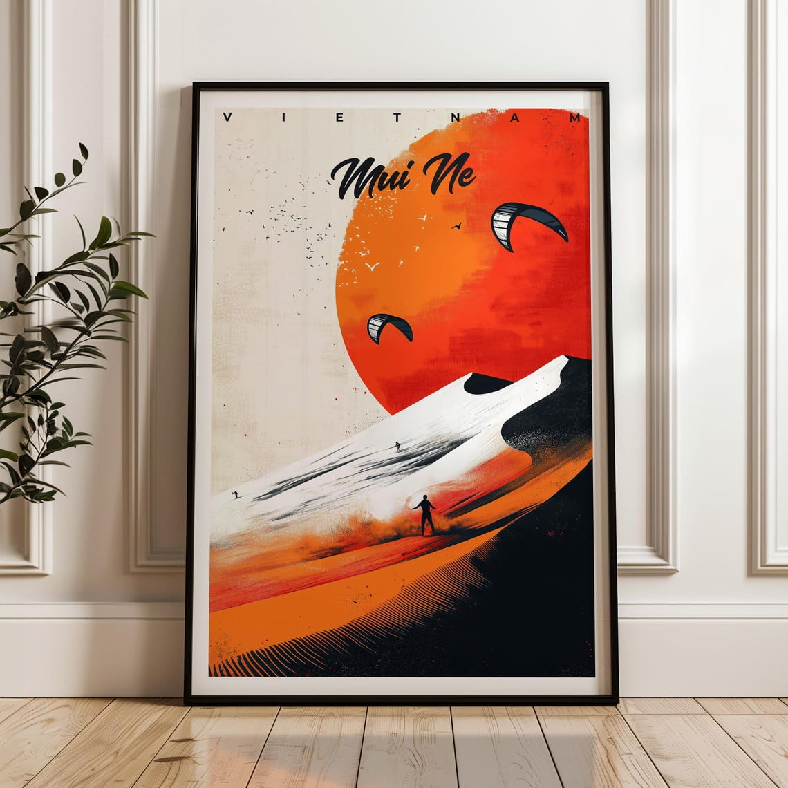 Mui Ne Travel Poster - Vietnam Wall Art Print, Illustration Poster ...