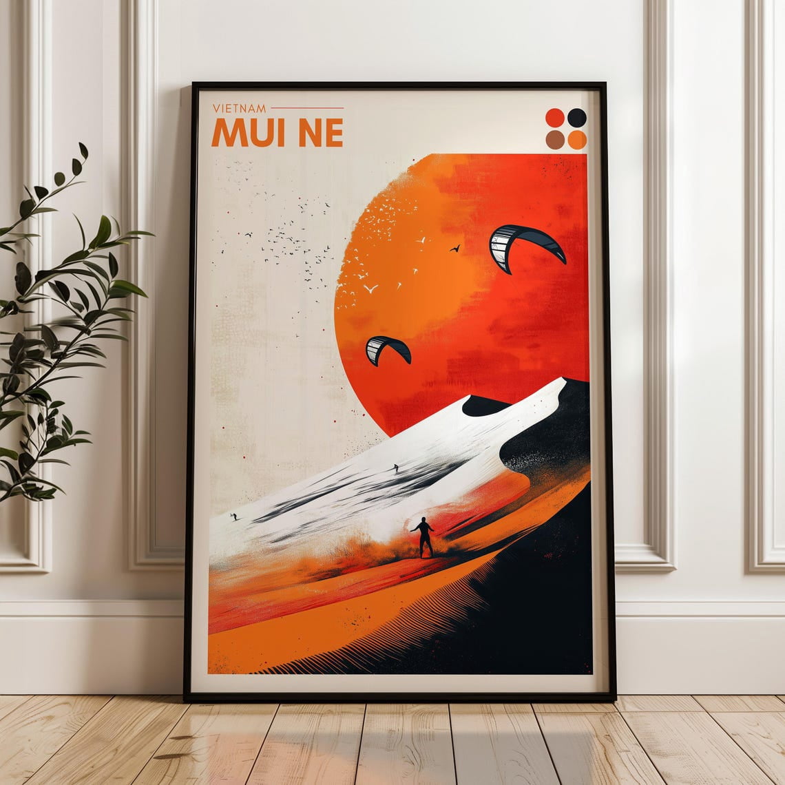 Mui Ne Travel Poster - Vietnam Wall Art Print, Illustration Poster ...