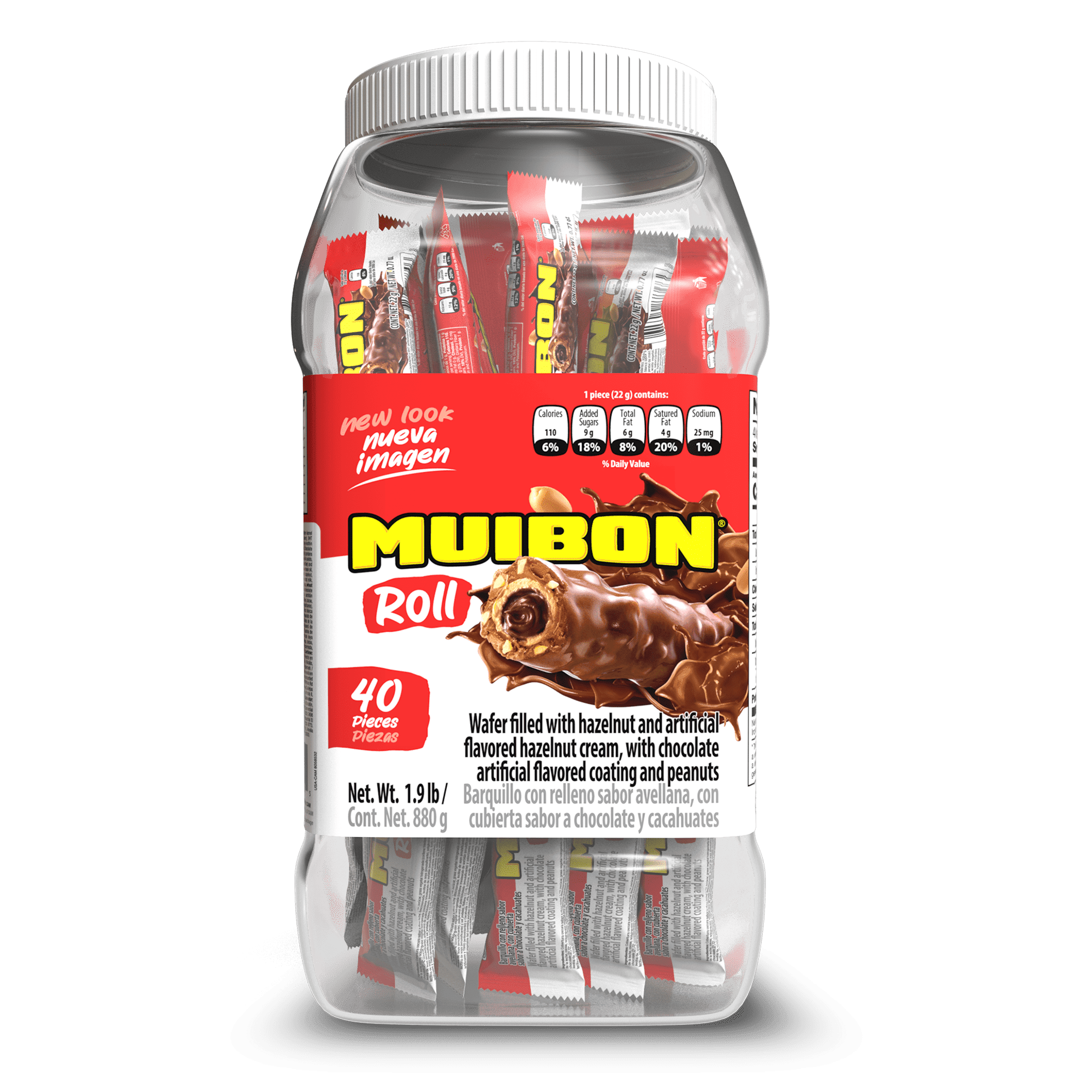 Muibon Hazelnut Chocolate Roll Jar, 31.04 oz, Pack of 1 - Walmart.com