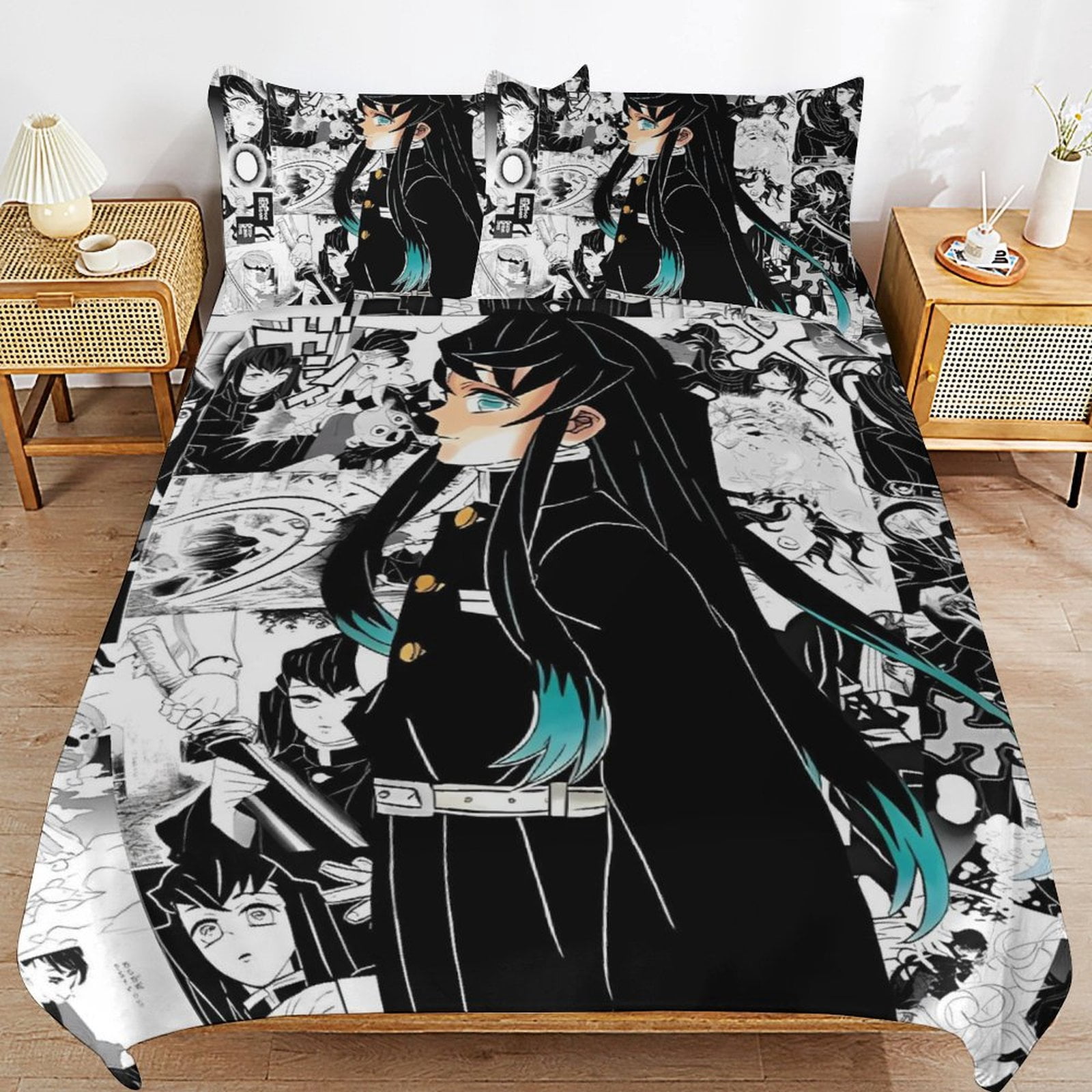 Muichiro Tokito Bed Duvet Cover Microfiber Bedding Sets 3D Printed ...