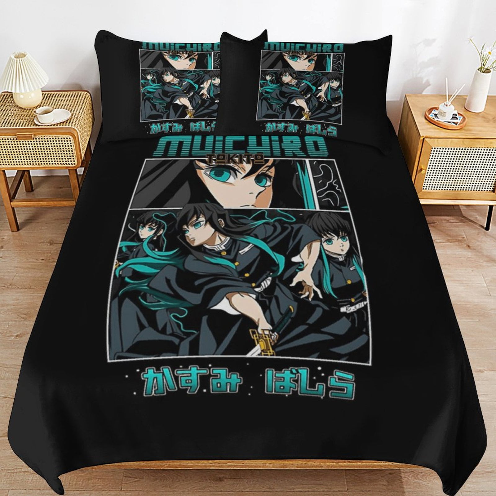 Muichiro Tokito Bed Duvet Cover Microfiber Bedding Sets 3D Printed ...