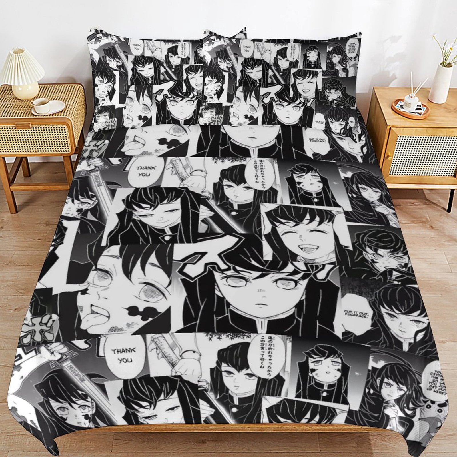Muichiro Tokito Bed Duvet Cover Microfiber Bedding Sets 3D Printed ...