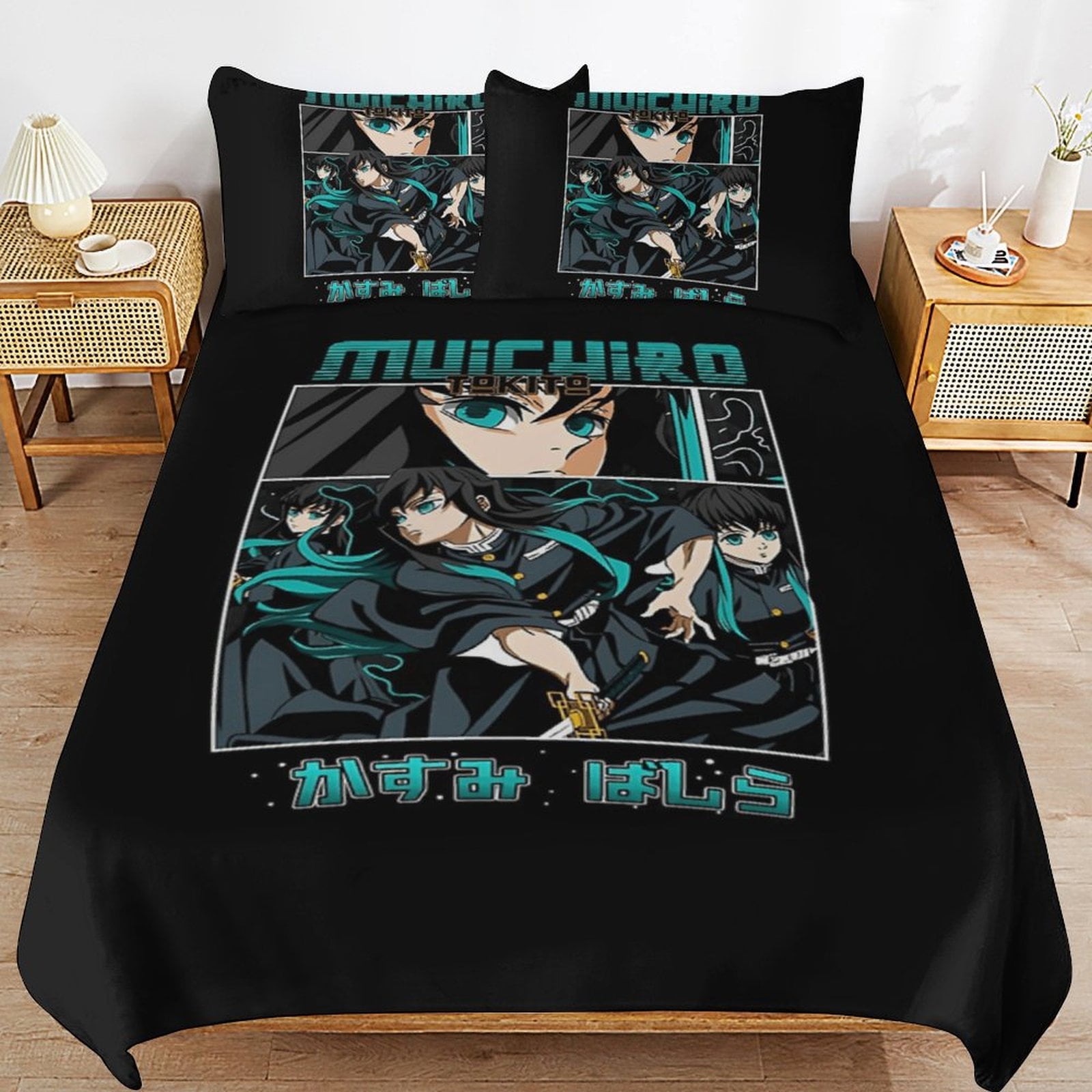 Muichiro Tokito Bed Duvet Cover Microfiber Bedding Sets 3D Printed ...