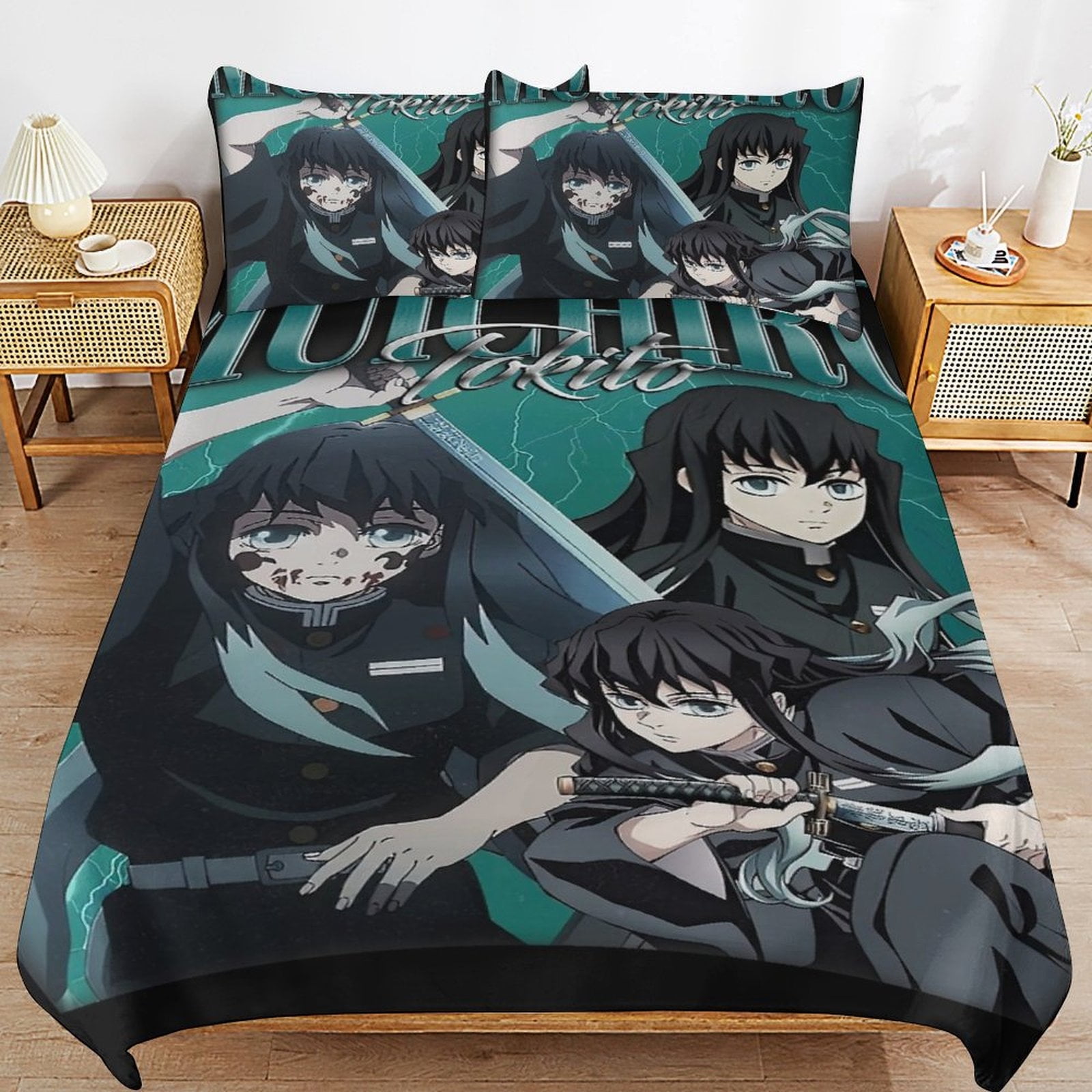 Muichiro Tokito Bed Duvet Cover Microfiber Bedding Sets 3D Printed ...