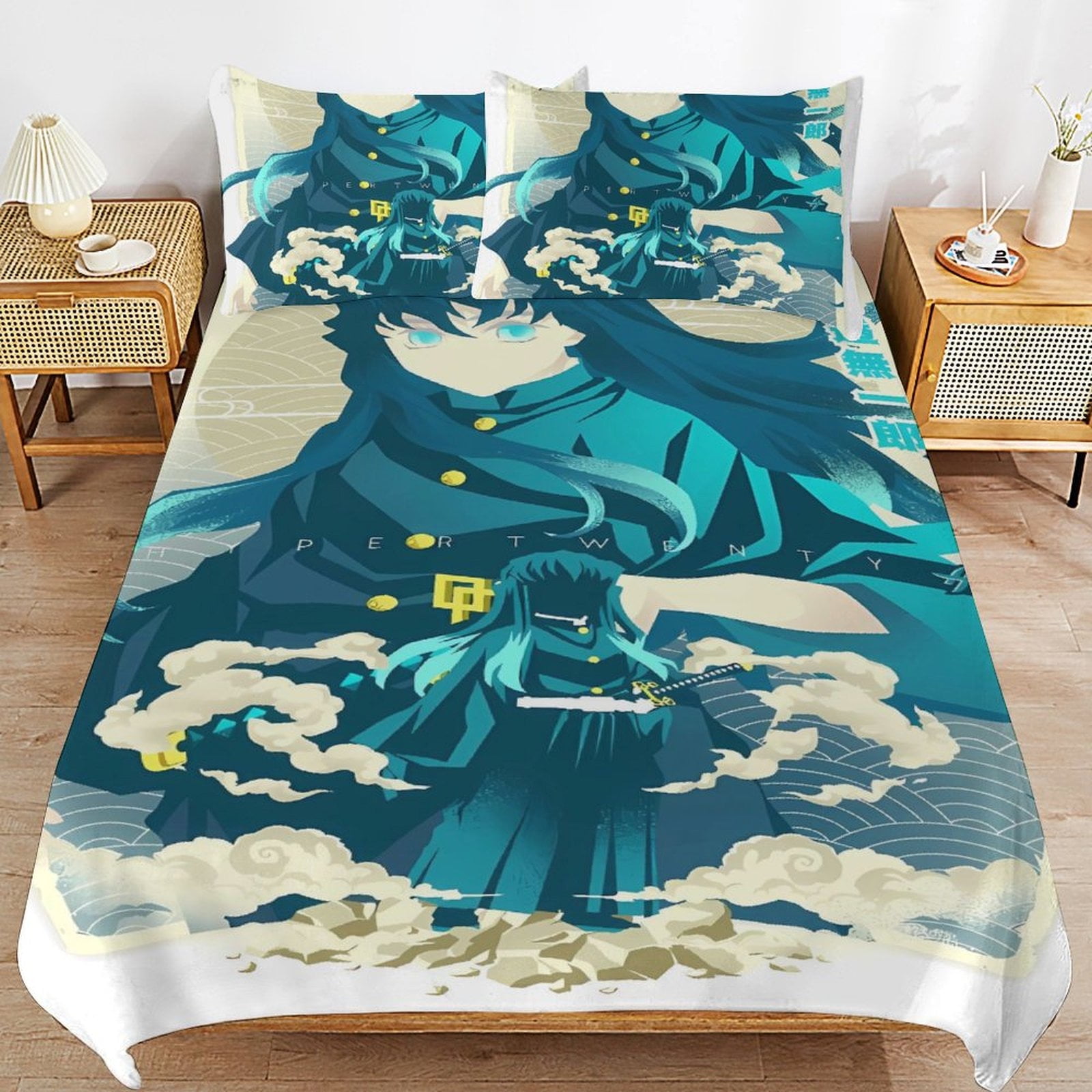 Muichiro Tokito Bed Duvet Cover Microfiber Bedding Sets 3D Printed ...