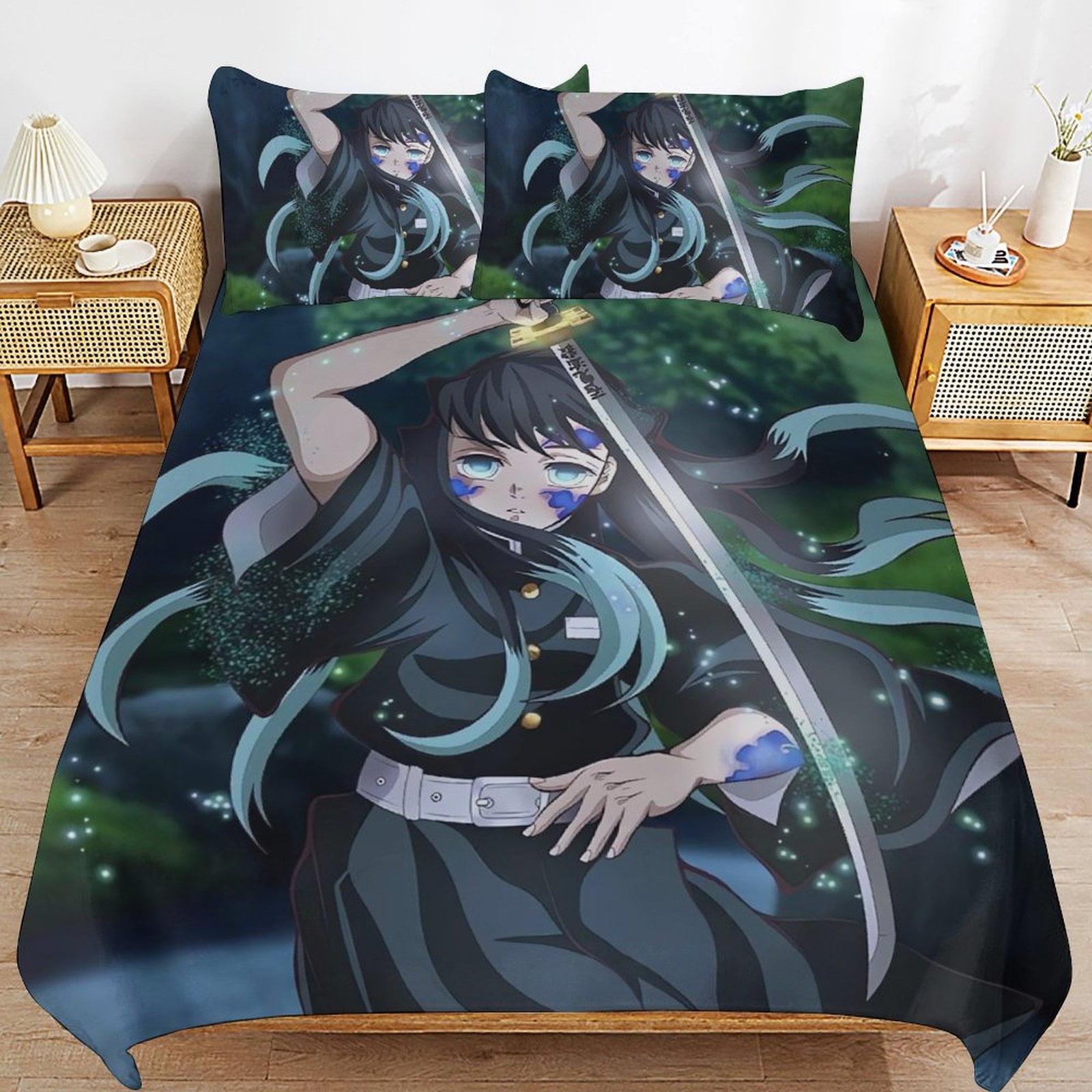 Muichiro Tokito Bed Duvet Cover Microfiber Bedding Sets 3D Printed ...
